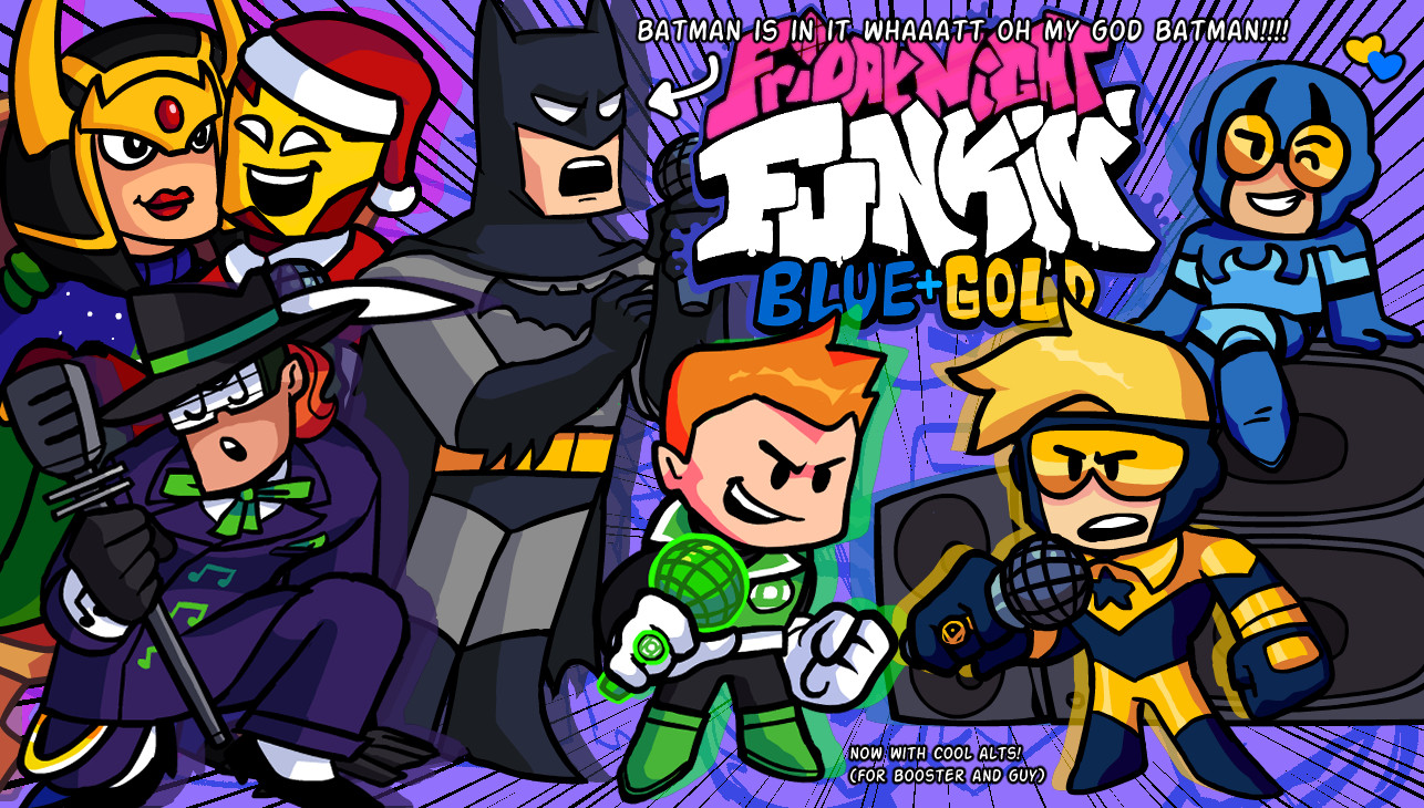 FNF BLUE + GOLD (DC comics skin pack) Mod for Friday Night Funkin ...