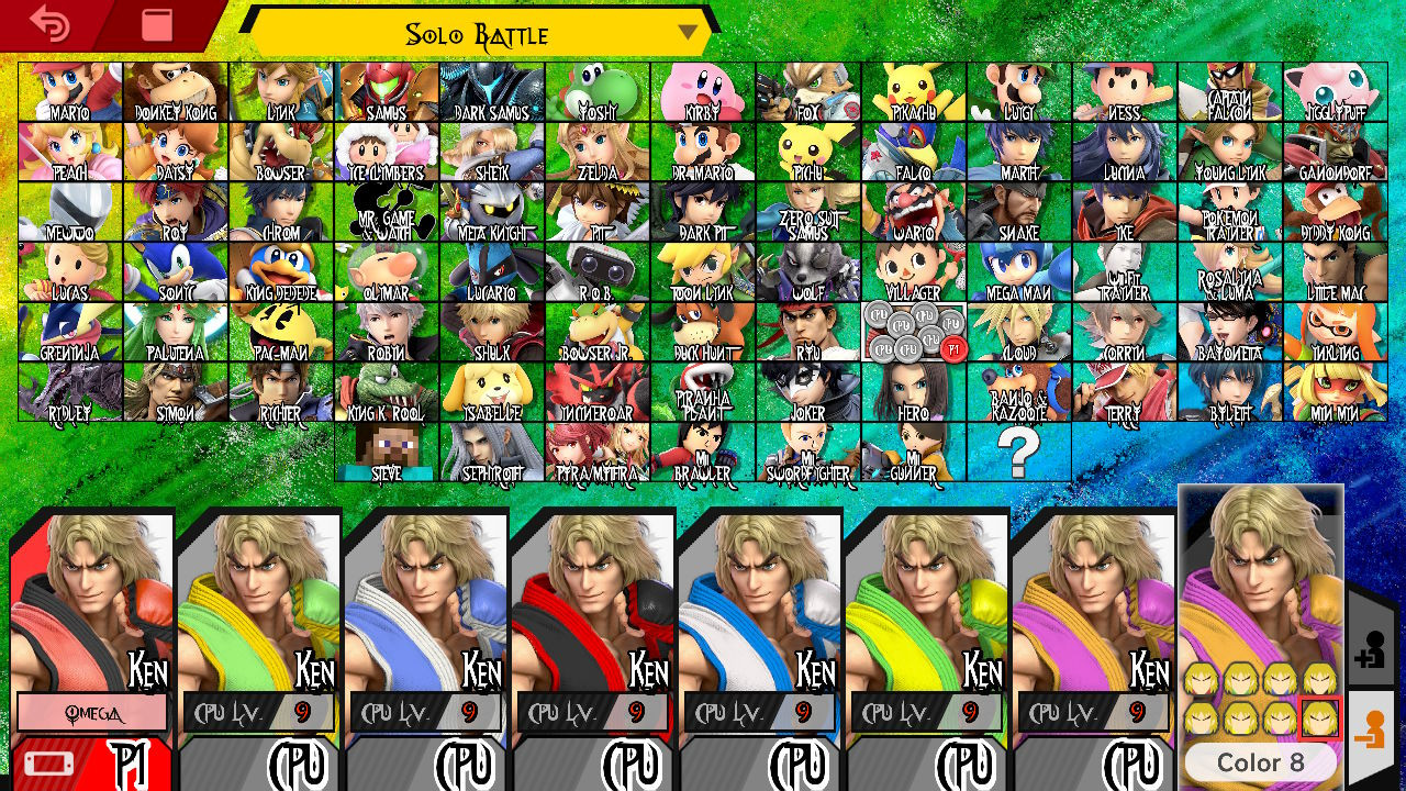 Ken (Omega Recolors) Mod for Super Smash Bros. Ultimate | SSBU Mods