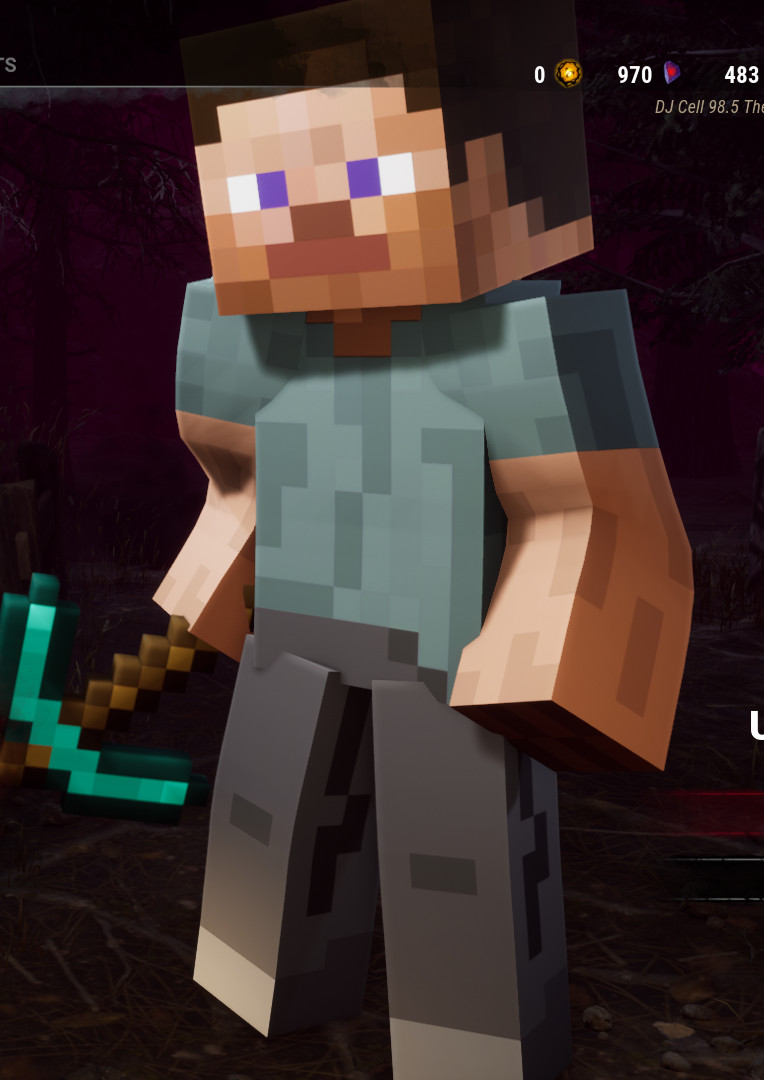 Minecraft Steve over Trapper (with pickaxe) Mod for Dead by Daylight ...