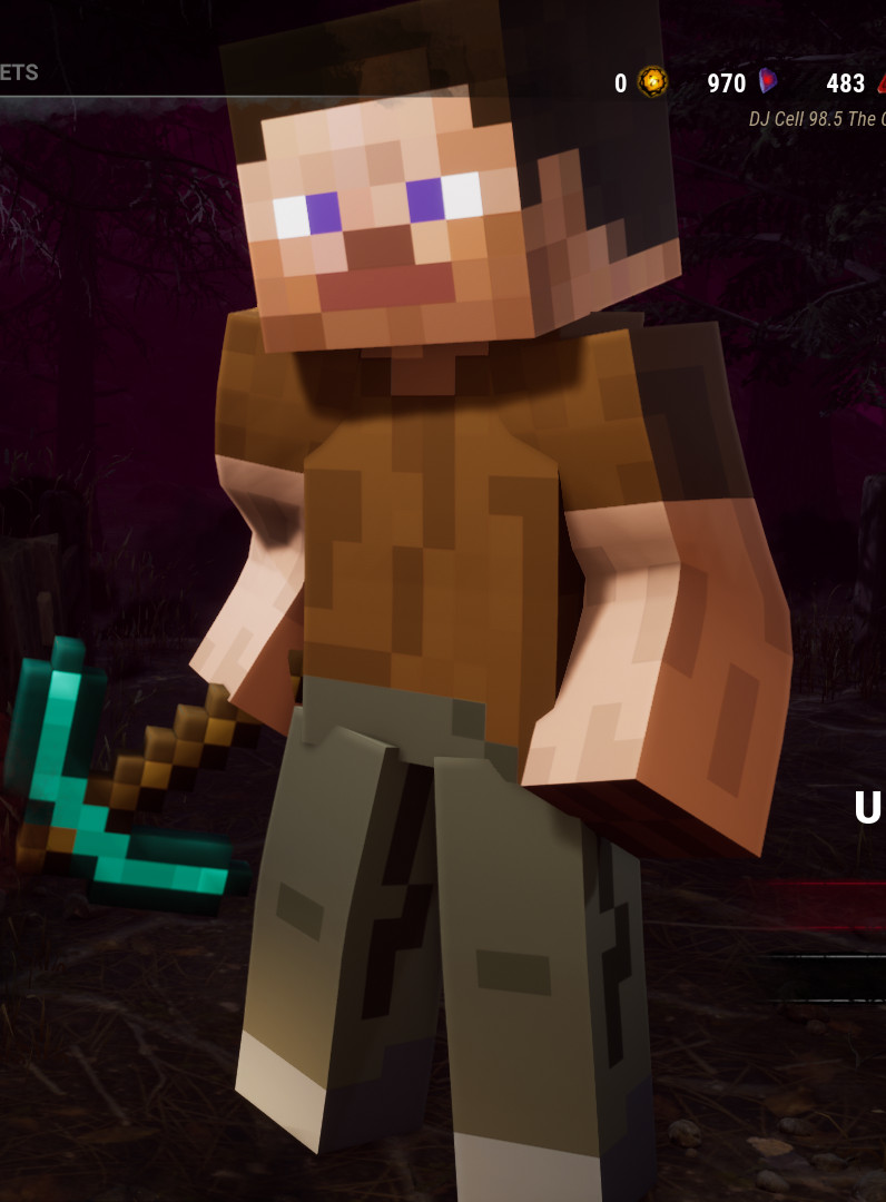 Minecraft Steve over Trapper (with pickaxe) Mod for Dead by Daylight ...