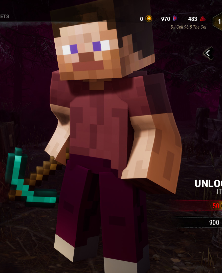 Minecraft Steve over Trapper (with pickaxe) Mod for Dead by Daylight | DBD Mods