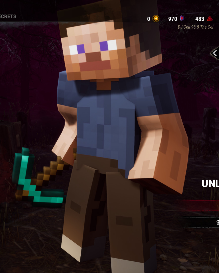 Minecraft Steve over Trapper (with pickaxe) Mod for Dead by Daylight ...