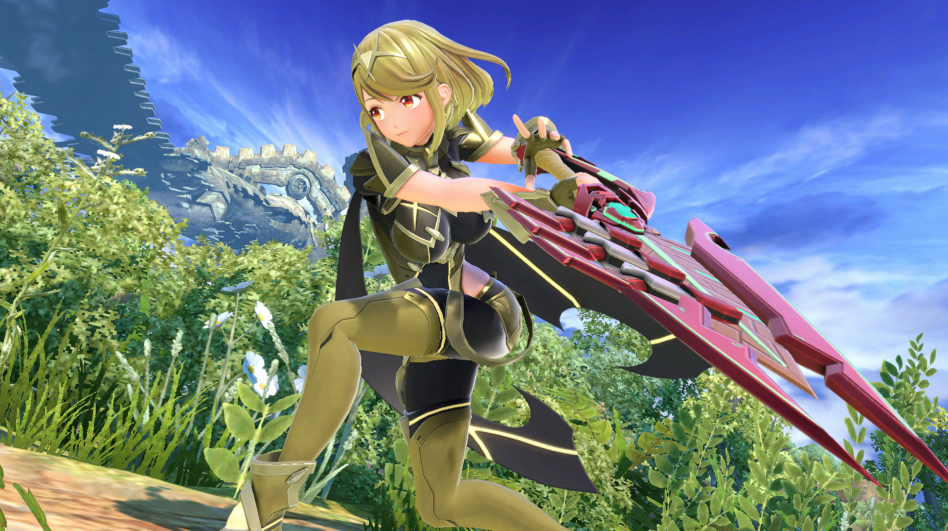 Washed Gold and Scarlet Pyra & Mythra [Super Smash Bros. Ultimate] [Mods]