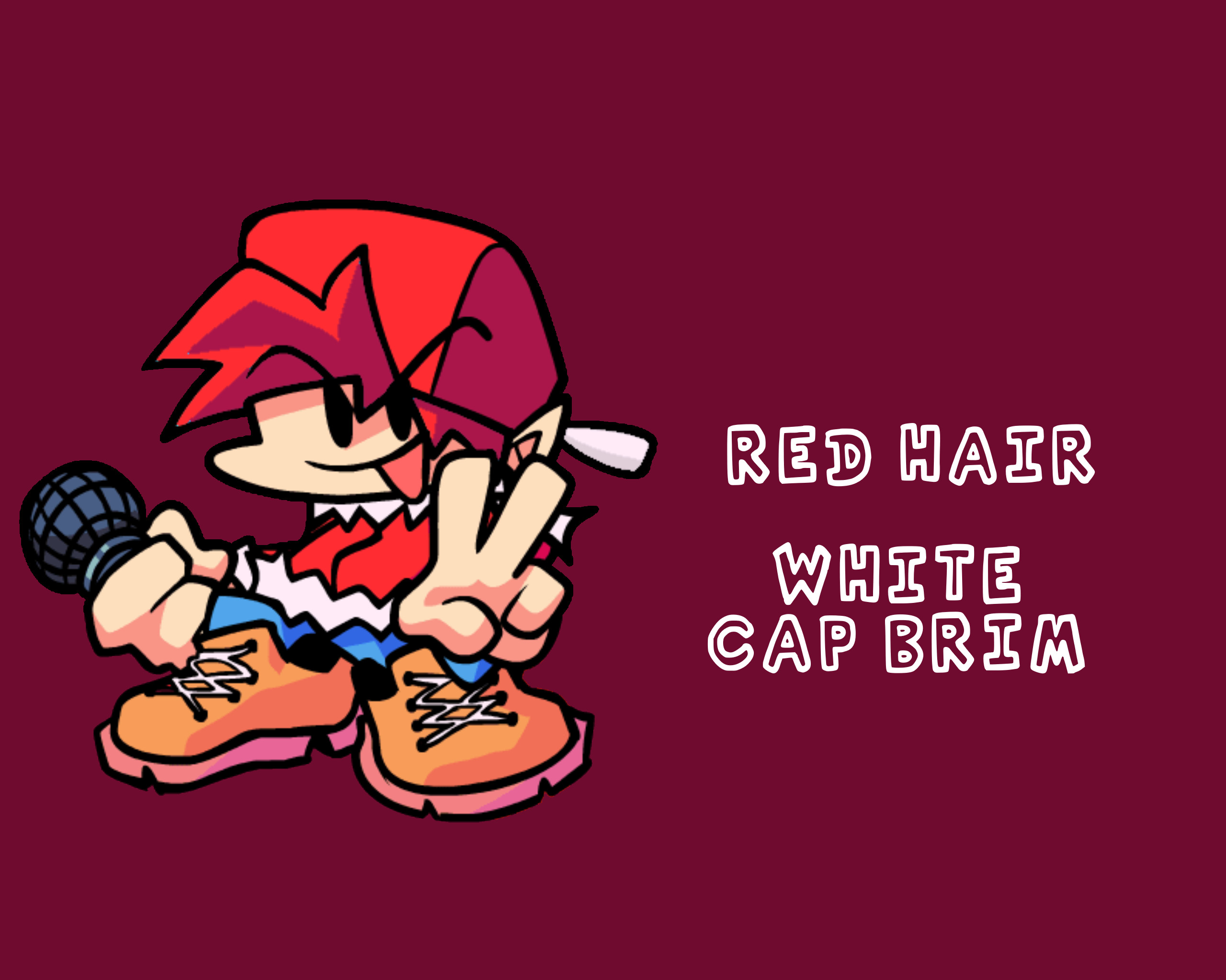 CBF with Red Hair/White Brim Mod for Friday Night Funkin' | FNF Mods