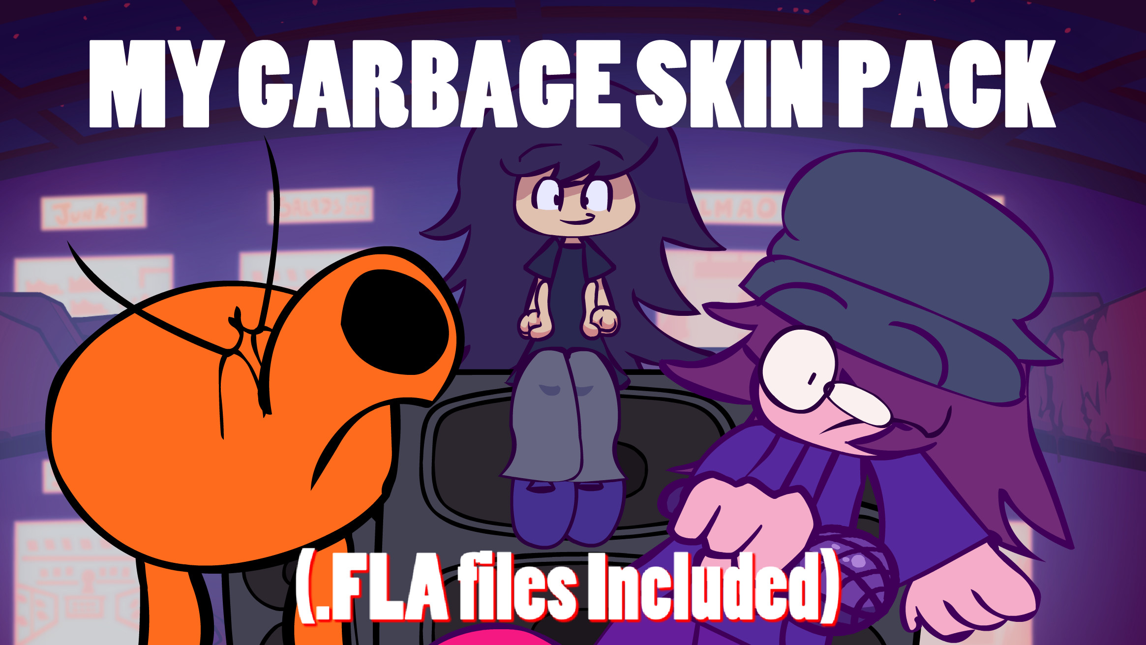 My Garbage Skin Packs Mod for Friday Night Funkin' | FNF Mods