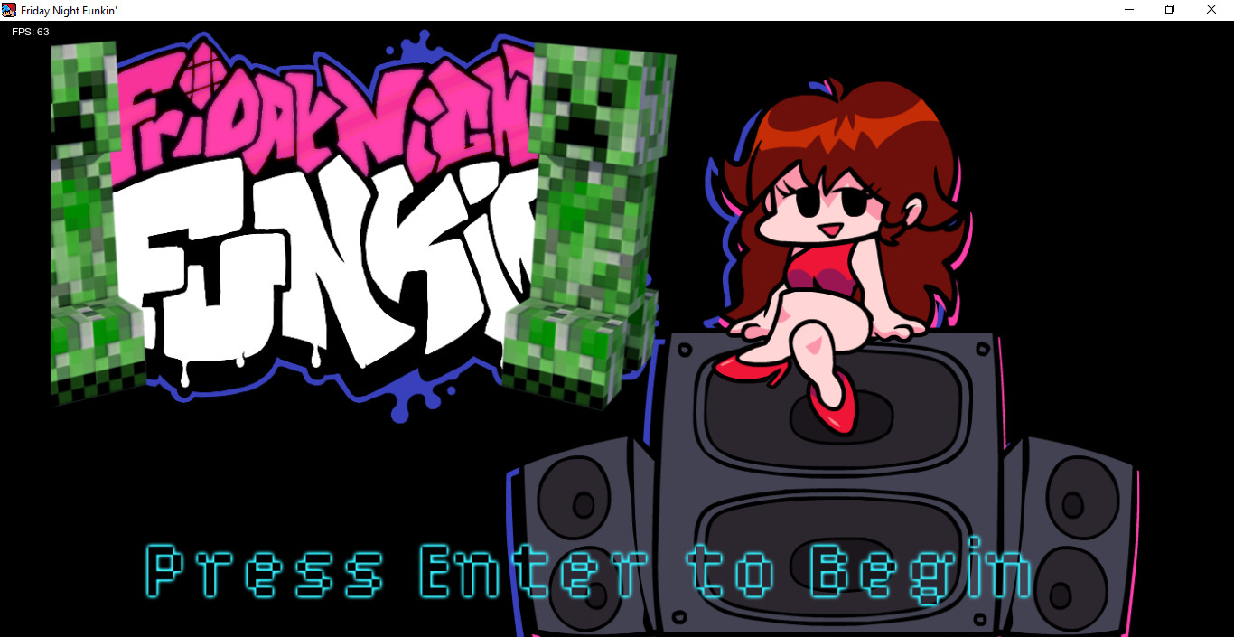 creeper vs zombie mod Mod for Friday Night Funkin' | FNF Mods