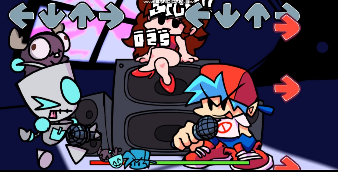 FNF Gir and Mini Moose over Skid and Pump! [Friday Night Funkin'] [Mods]