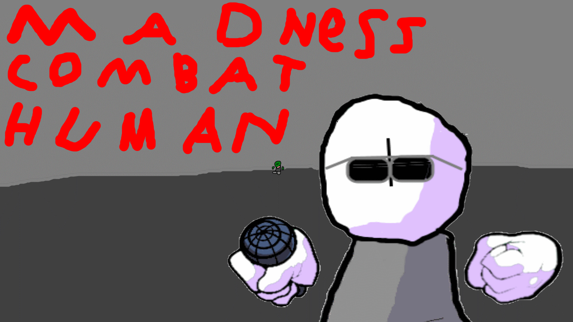 Madness Combat Human over bf Mod for Friday Night Funkin' | FNF Mods