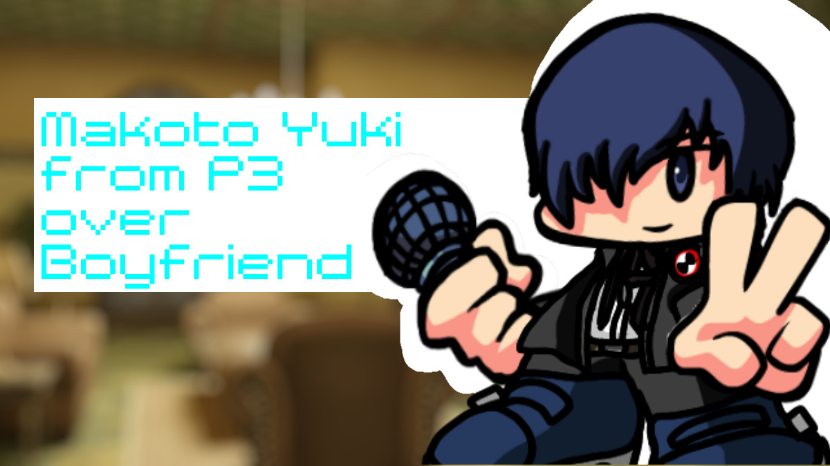 Makoto Yuki Over Boyfriend Mod for Friday Night Funkin' | FNF Mods