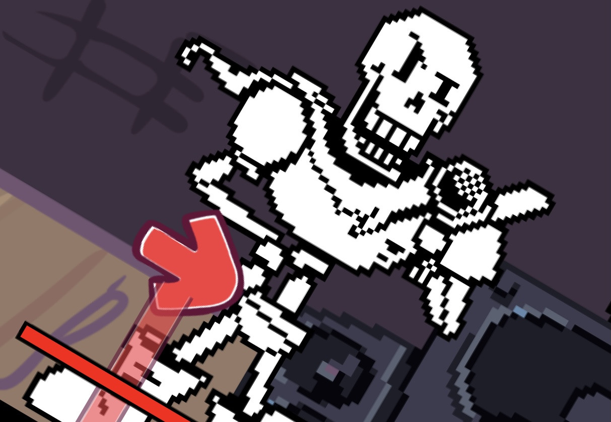 Papyrus over Daddy Dearest Mod for Friday Night Funkin' | FNF Mods