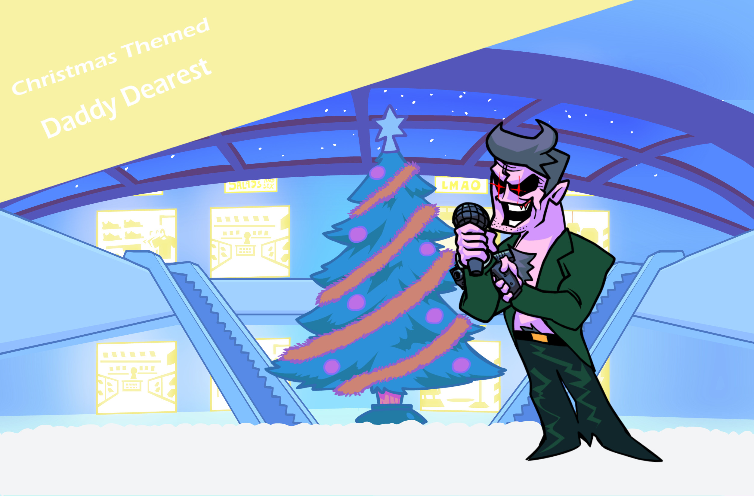 Christmas themed Daddy Dearest [Friday Night Funkin'] [Mods]