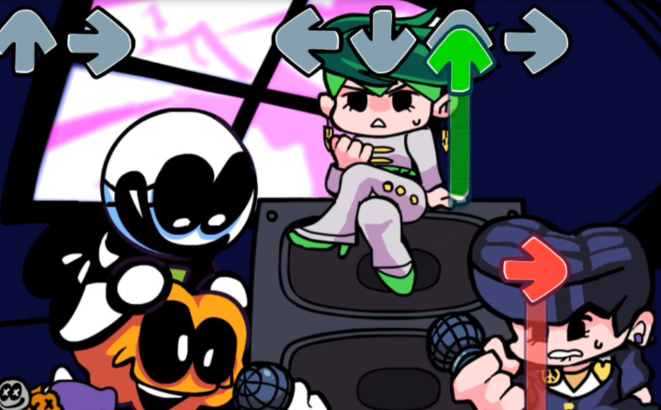 JJBA: Josuke BF & Rohan GF mod Mod for Friday Night Funkin' | FNF Mods