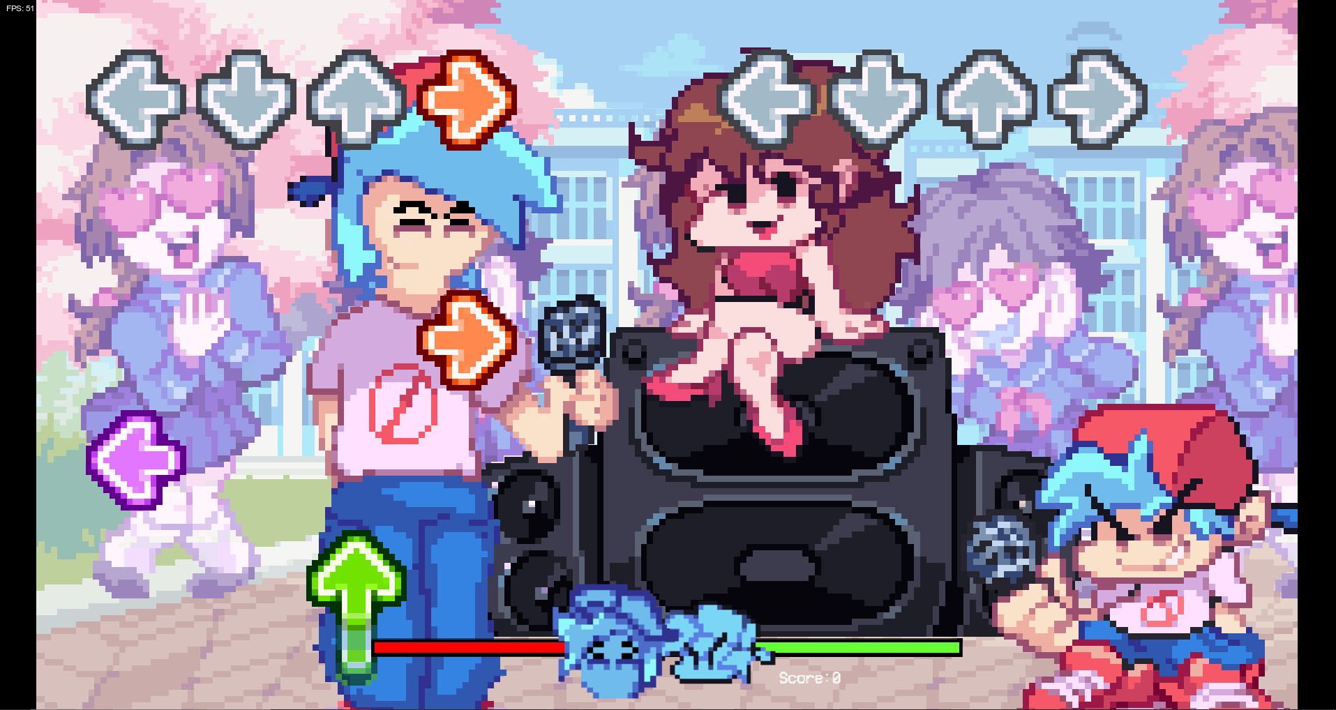 Tall BF over Senpai Mod for Friday Night Funkin' | FNF Mods