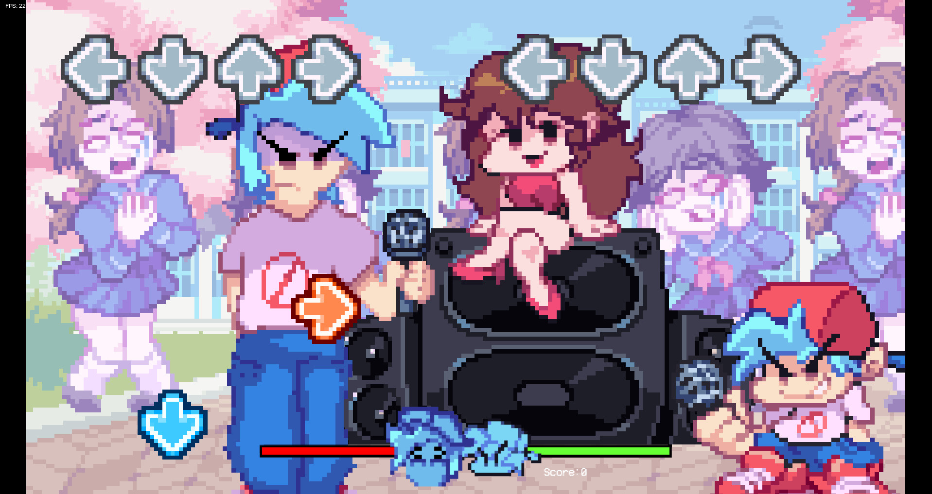 Tall BF over Senpai Mod for Friday Night Funkin' | FNF Mods