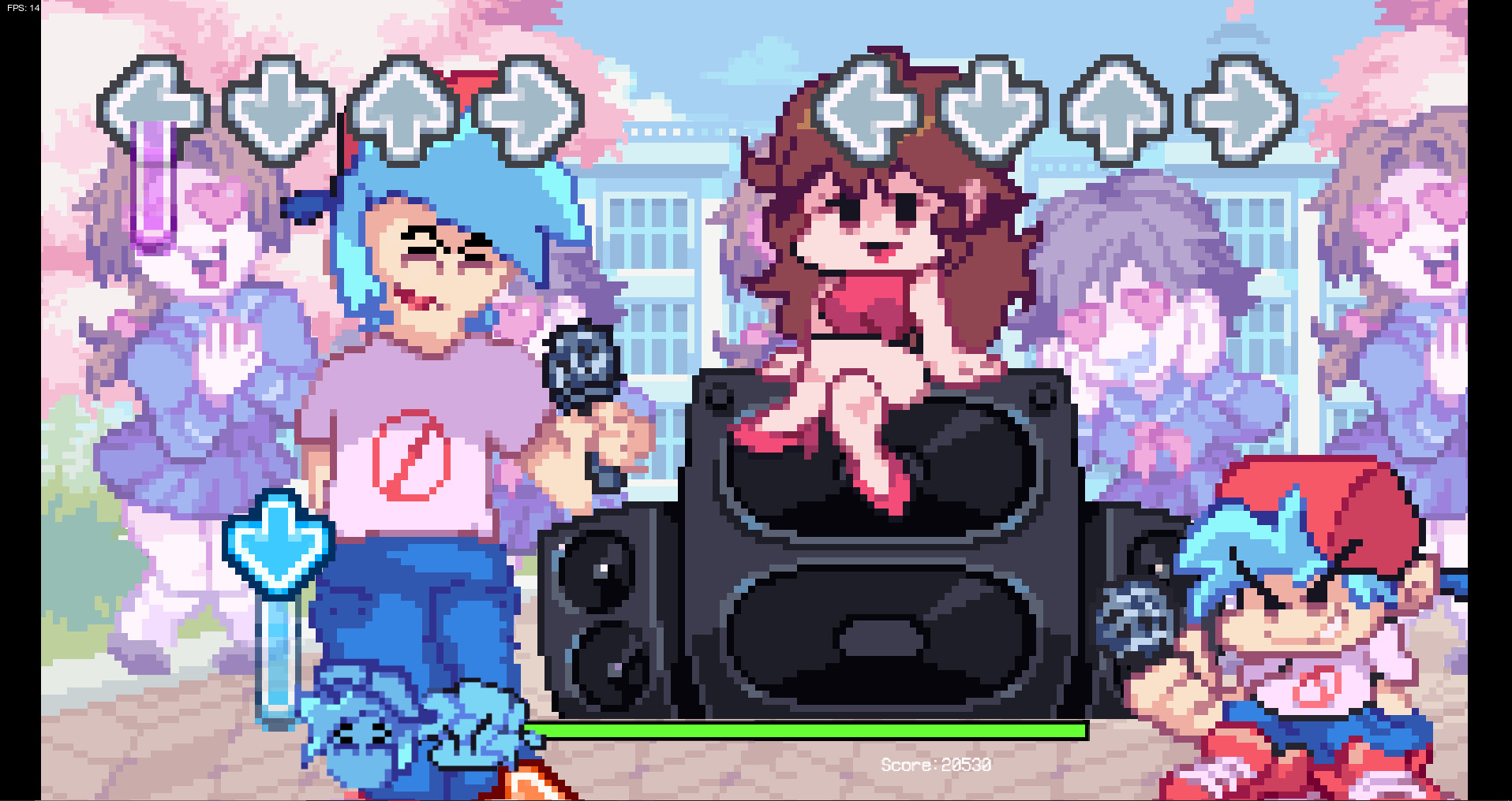 Tall BF over Senpai Mod for Friday Night Funkin' | FNF Mods