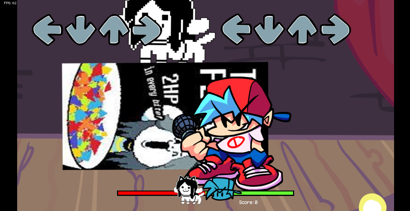 Temmie Flakes! over Tutorial - Fnf [Friday Night Funkin'] [Mods]