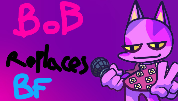 Bob (FROM ACNH) Replaces the Boyfriend [Friday Night Funkin'] [Mods]