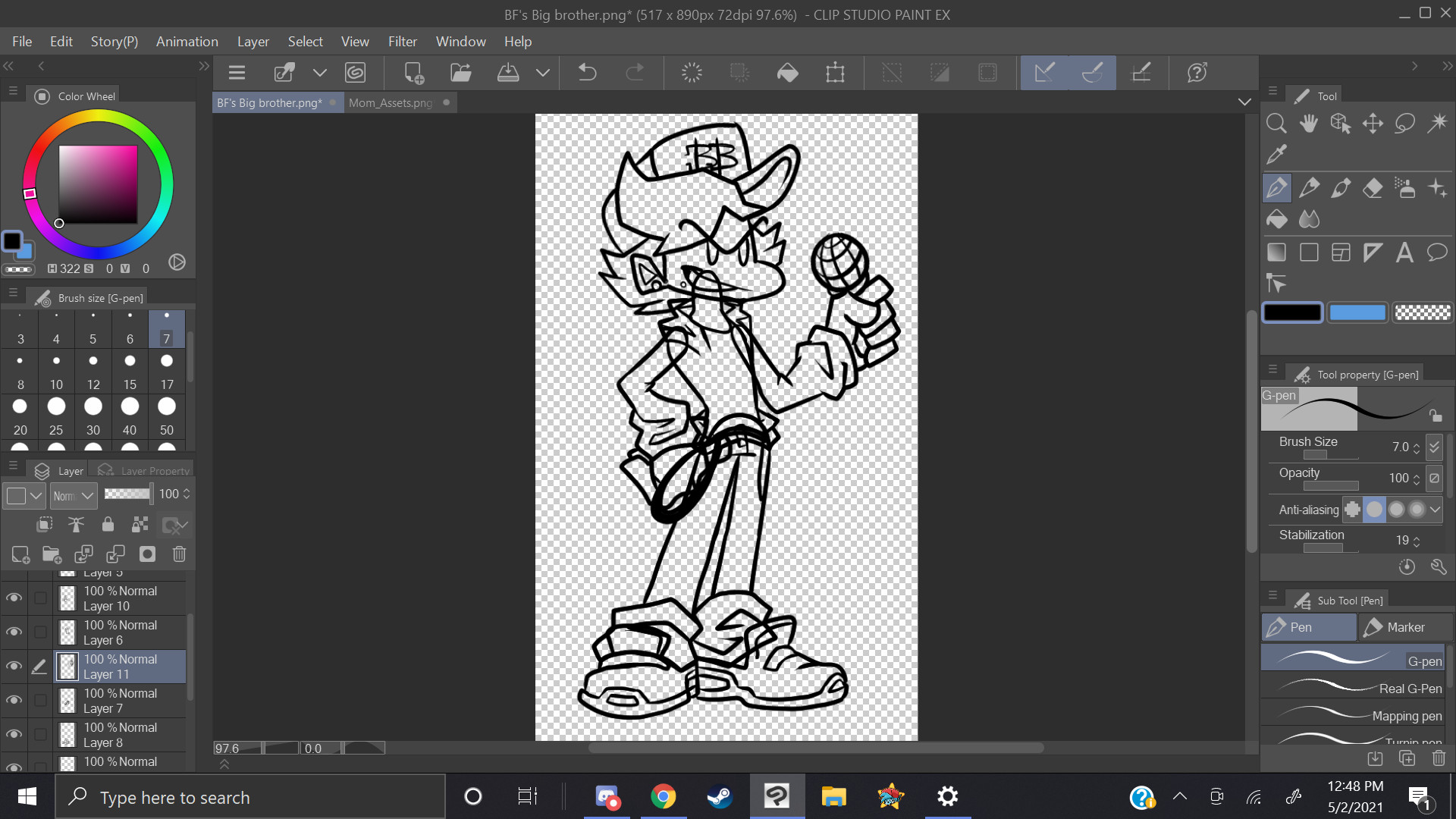 BF's BIG Brother MODDED Character Mod for Friday Night Funkin' | FNF Mods