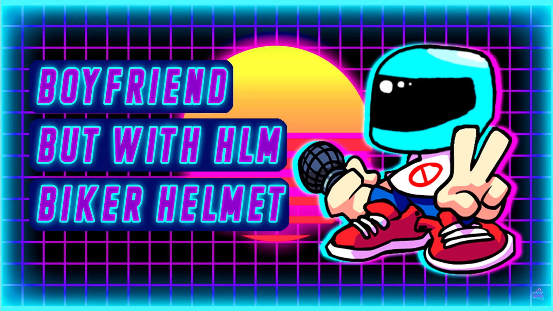 BF with Hotline Miami Biker Helmet Mod for Friday Night Funkin' | FNF Mods