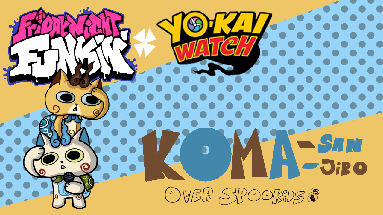 Komasan Skin from Yo-Kai Watch over Spookykids Mod for Friday Night ...