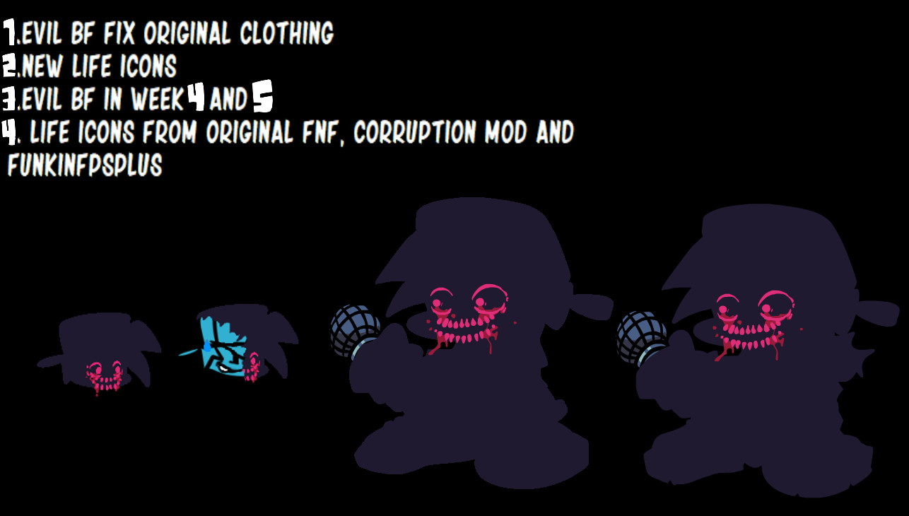 New Fix Evil BF Mod Mod for Friday Night Funkin' | FNF Mods