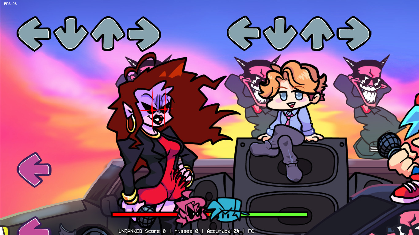 Senpai over GF Mod for Friday Night Funkin' | FNF Mods