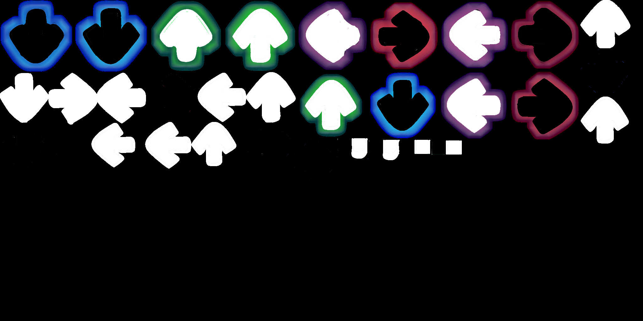 weird colored arrows [Friday Night Funkin'] [Mods]