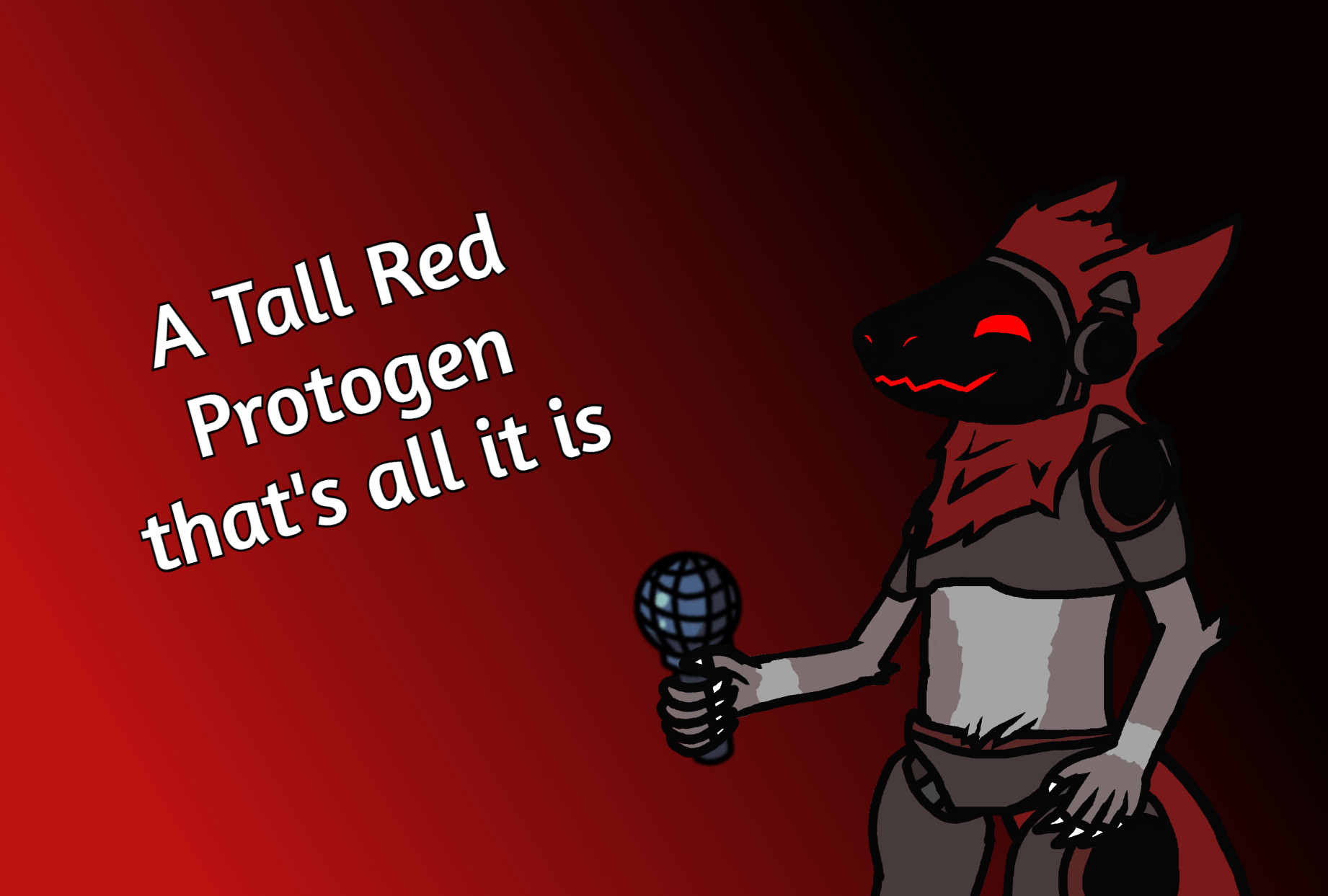 Tall Red Protogen mod [Friday Night Funkin'] [Mods]