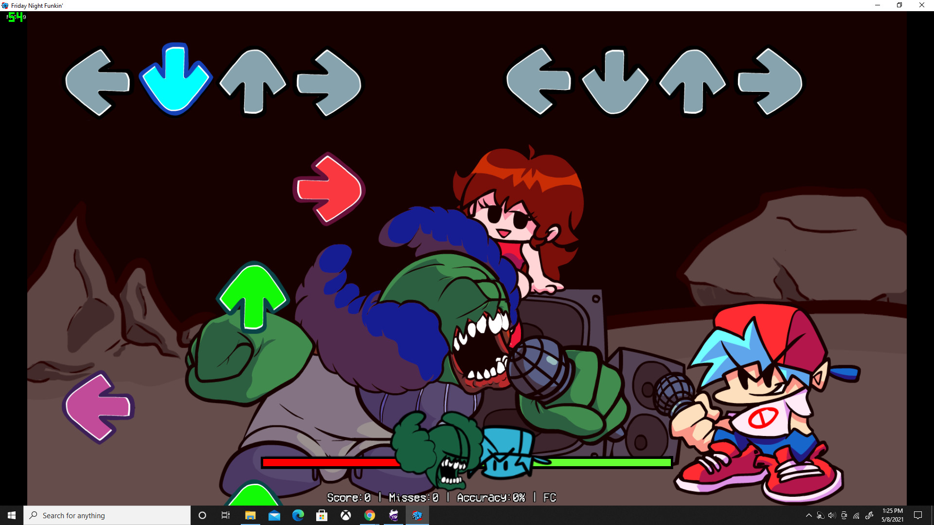 Tricky with blue hair. [Friday Night Funkin'] [Mods]