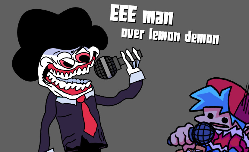 pelones EEE over monster! Mod for Friday Night Funkin' | FNF Mods