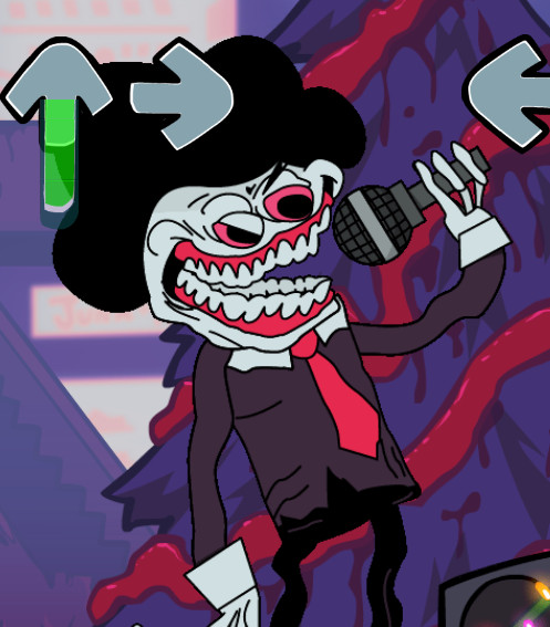 pelones EEE over monster! Mod for Friday Night Funkin' | FNF Mods