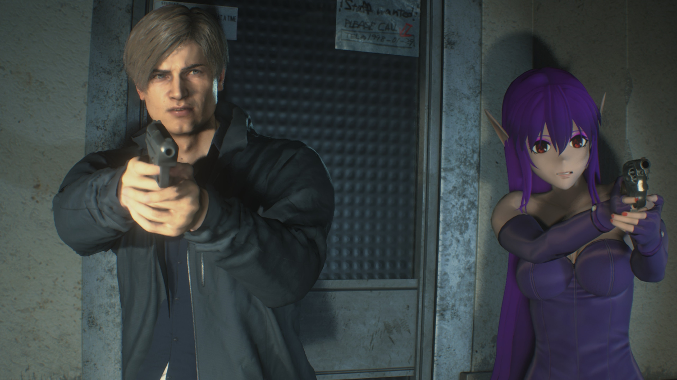 Nei from Phantasy Star 2 over Claire Noir Mod for Resident Evil 2 (2019 ...