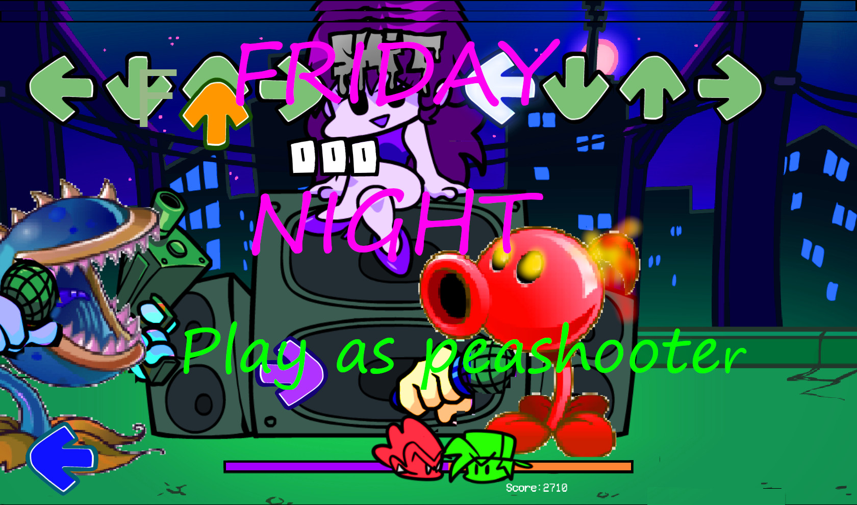 Fnf Play as Peashooter mod (And Snow pea) Mod for Friday Night Funkin ...