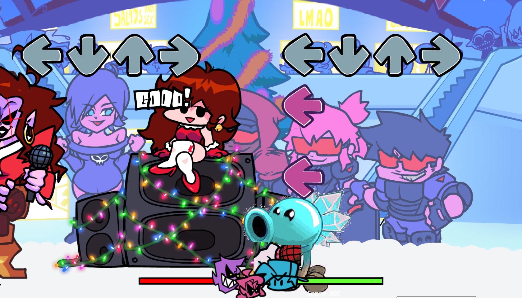 Fnf Play as Peashooter mod (And Snow pea) Mod for Friday Night Funkin ...