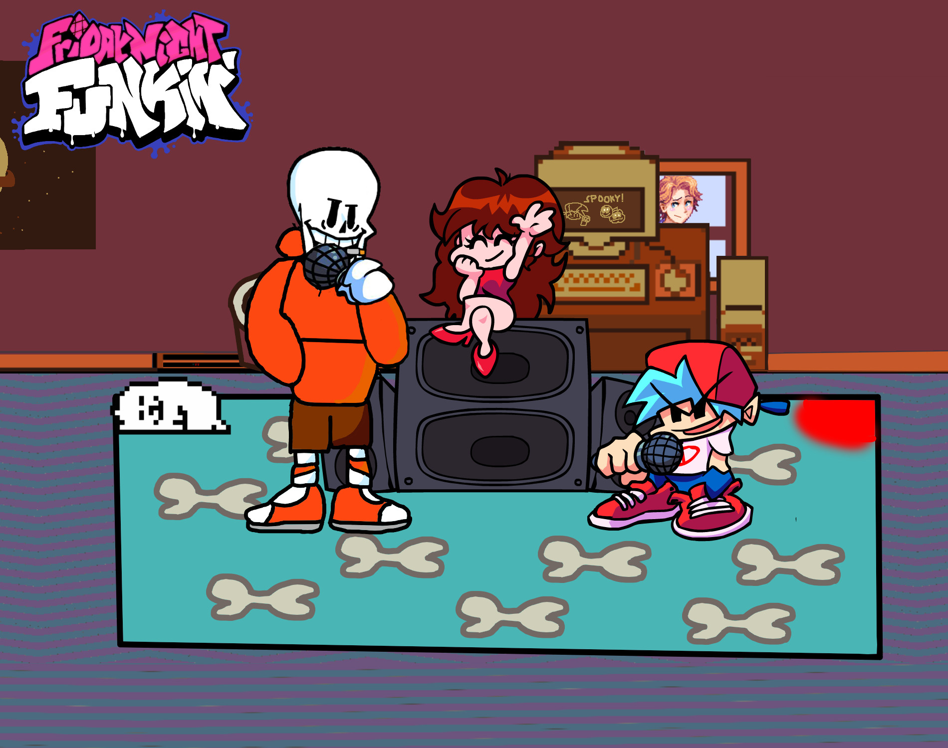 Underswap Papyrus Over Daddy Dearest Mod Mod for Friday Night Funkin ...