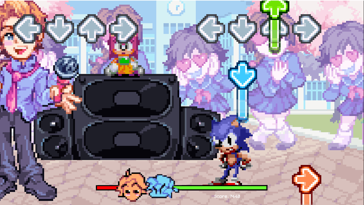 Sonic over BF and Amy over GF (Week 6) Mod for Friday Night Funkin ...