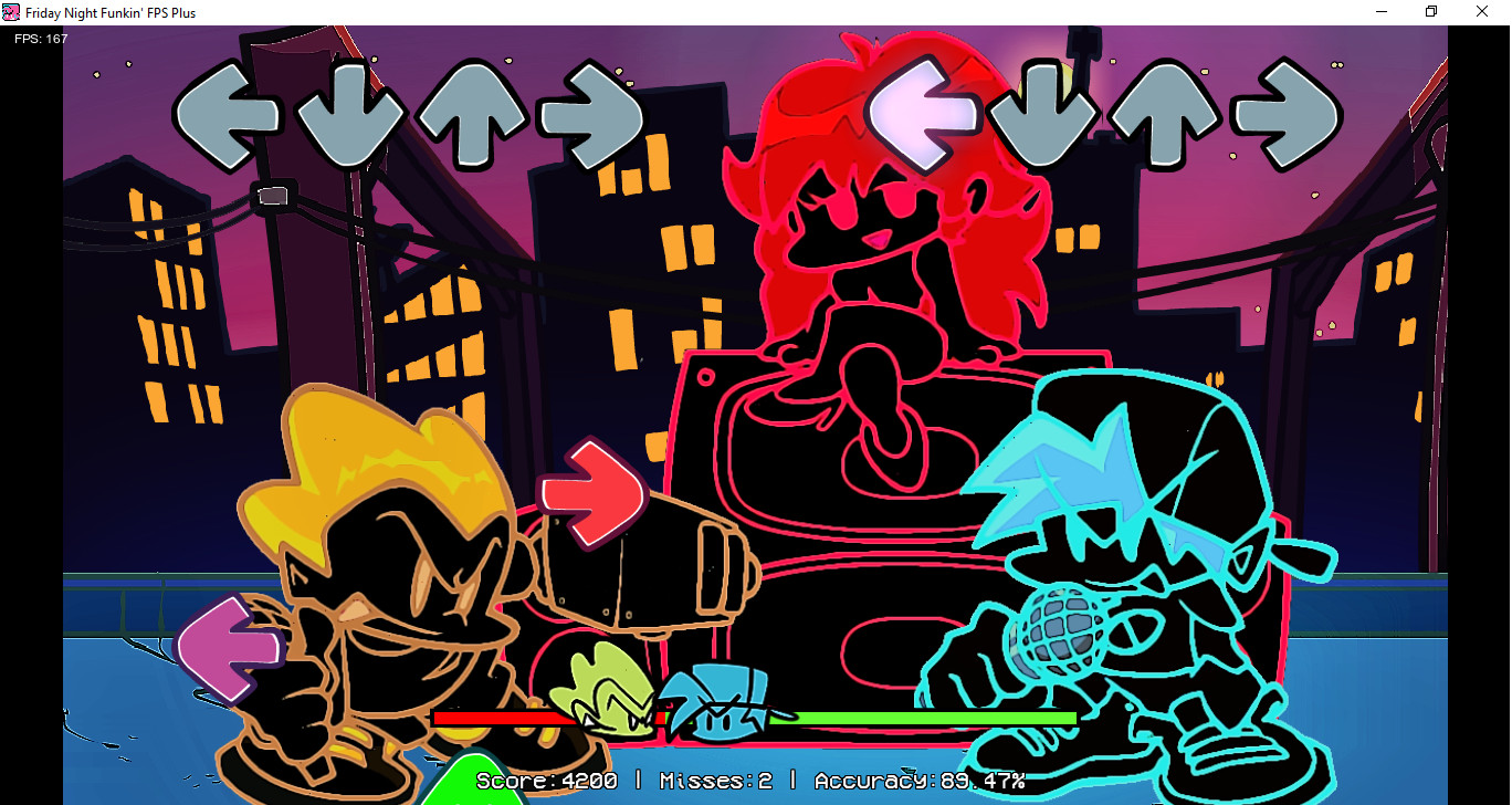 FPS Plus Neon Mod for Friday Night Funkin' | FNF Mods