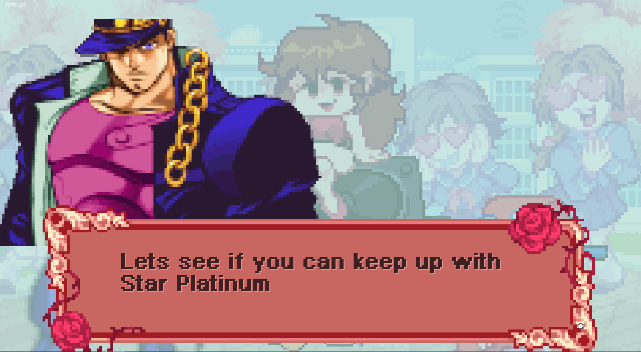 FNF Jotaro Mod (Over Senpai/Spirit) Mod for Friday Night Funkin' | FNF Mods