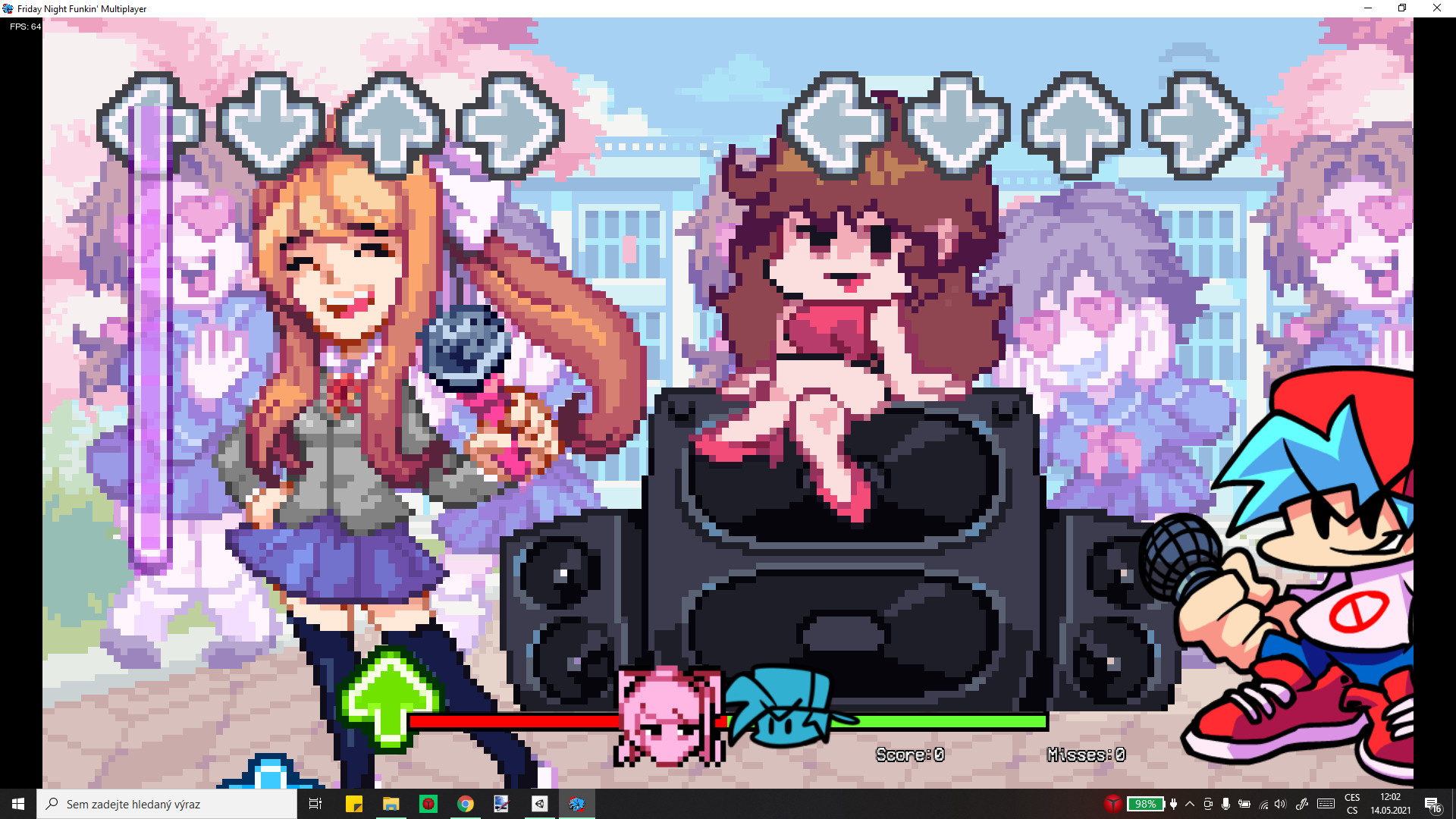 FNF Multiplayer With DDLC Monika Mod for Friday Night Funkin' | FNF Mods