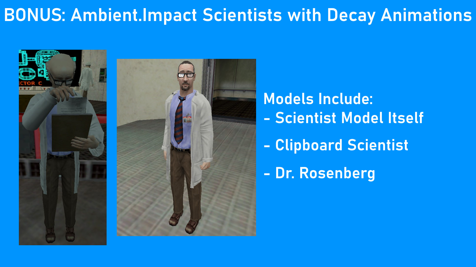 HD Scientist Fix (+ Corrected Hologram Scientist) Mod for Half-Life ...