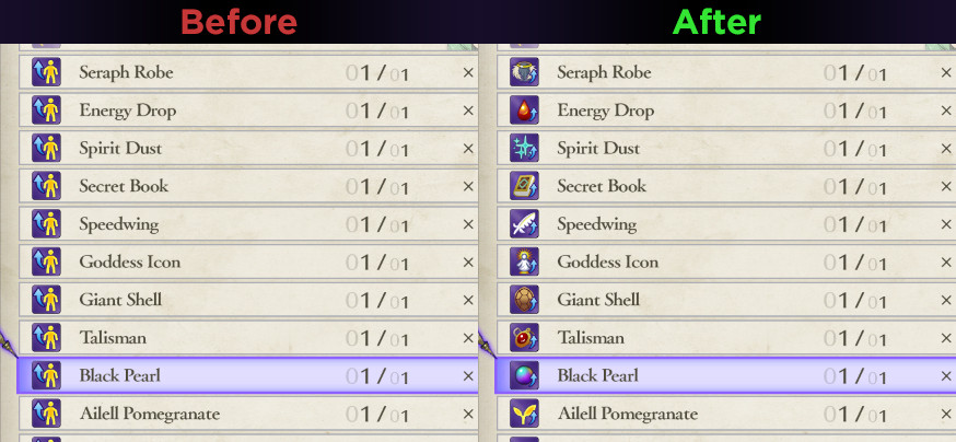 Unique Item Icons Mod for Fire Emblem: Three Houses | FE3H Mods