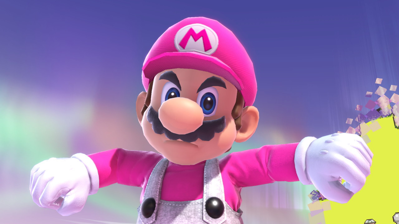 Pink and White Mario Mod for Super Smash Bros. Ultimate | SSBU Mods