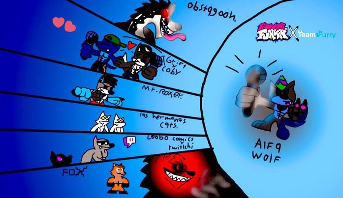 FNF X Team Furry Mod for Friday Night Funkin' | FNF Mods