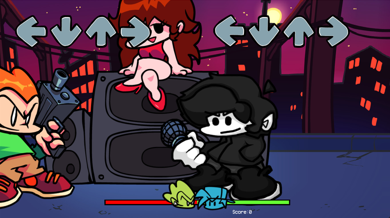 Miguel over Boyfriend mod Mod for Friday Night Funkin' | FNF Mods