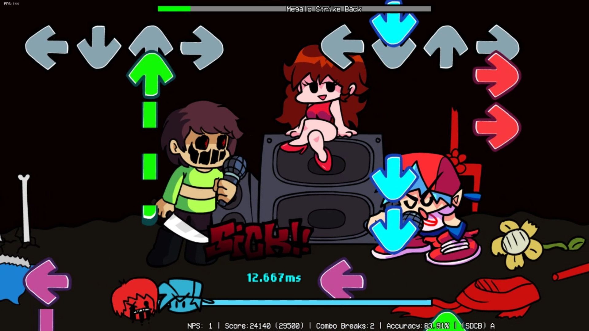 V.S. Chara Rechart & Sprite Fixes Mod for Friday Night Funkin' | FNF Mods