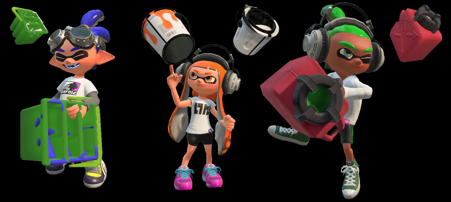 Splatoon 1 Kiosk Sloshers Mod for Splatoon 2 | Splatoon 2 Mods