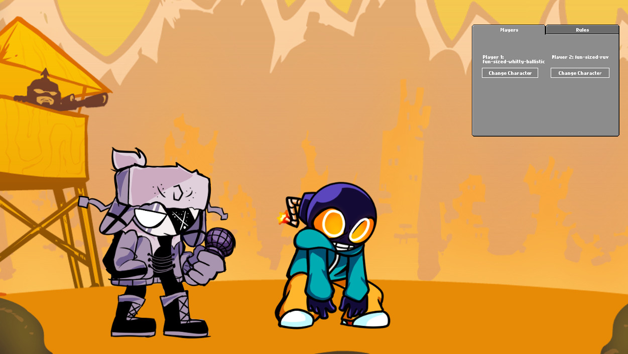 Fun Sized Whitty compatible 2 Players [Friday Night Funkin'] [Mods]