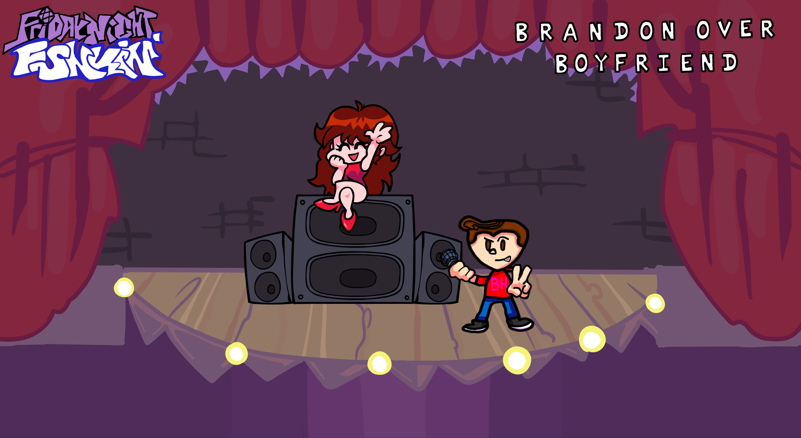 Friday Night Funkin' Brandon over Boyfriend Mod Mod for Friday Night ...