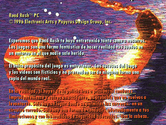 3DO Cover Menu Background Mod for Road Rash (PC) | Road Rash Mods