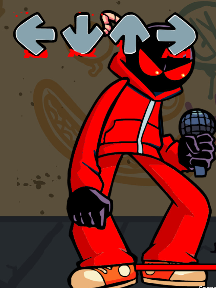 @red_eyes_little_whitty over BF [Friday Night Funkin'] [Mods]